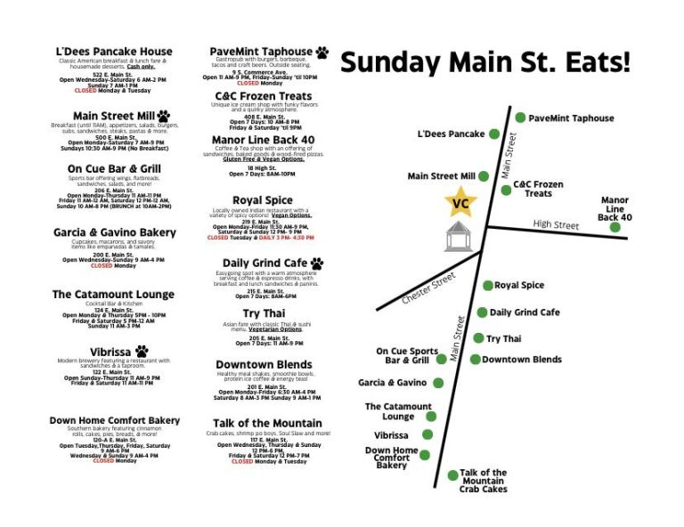 Sunday Main Street Eats – Downtown Front Royal