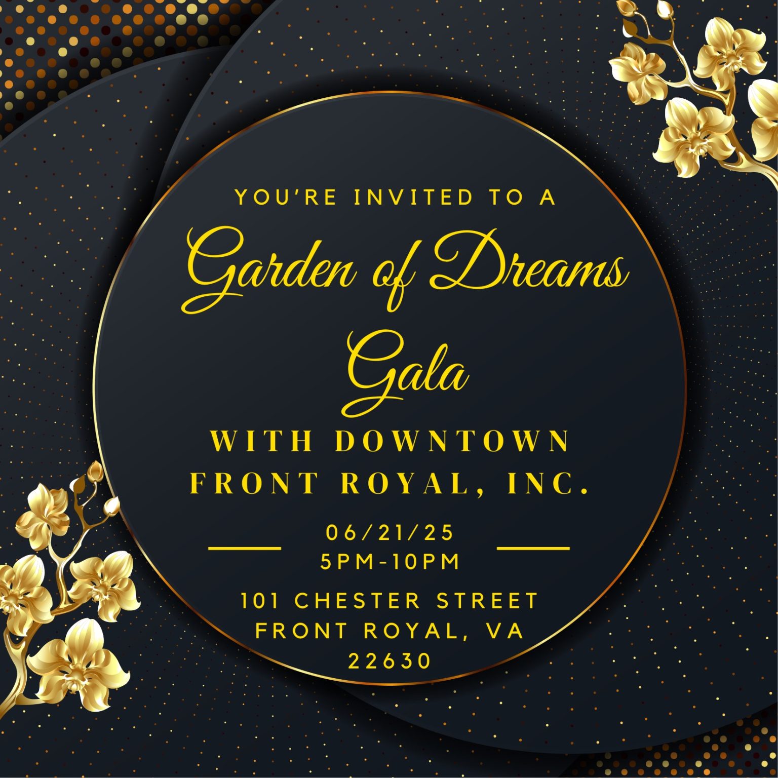 You’re Invited to a Garden of Dreams Gala – Downtown Front Royal
